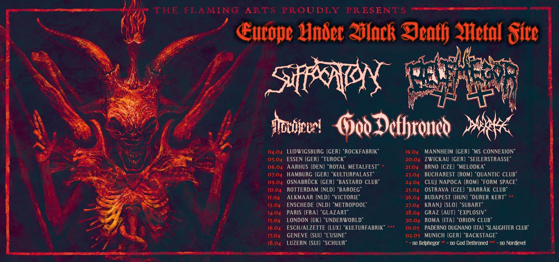 Europe Under Black Death Metal Fire-Tour