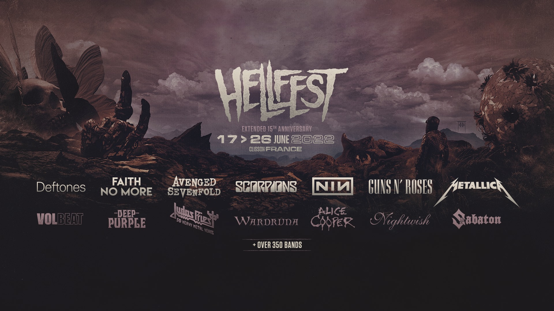 Das Hellfest ballert sein unfassbares Line Up mit über 350 Bands raus!