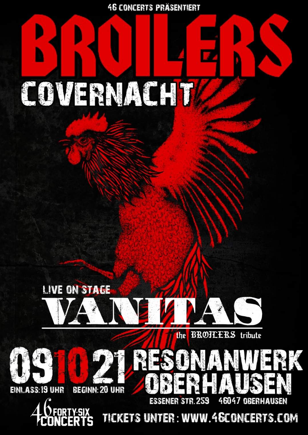 Broilers Covernacht mit Vanitas in Oberhausen