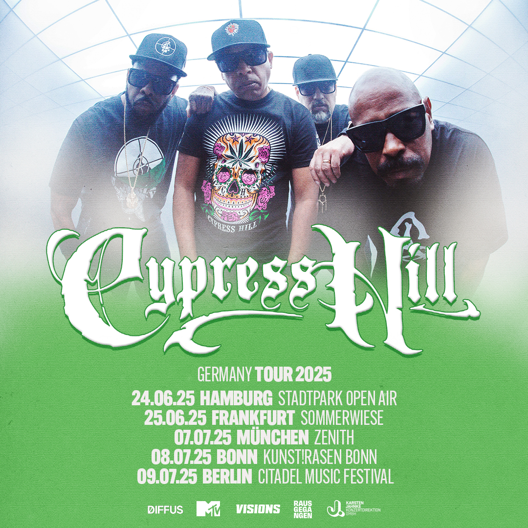 Cypress Hill mit fünf Konzerten im Sommer 2025 in Deutschland