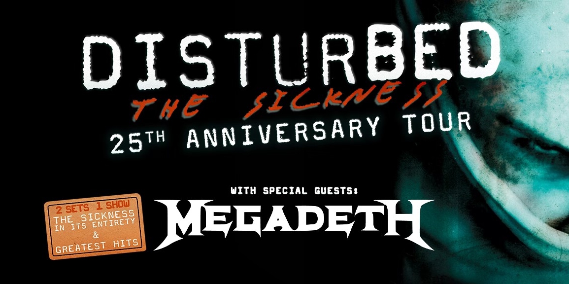 Disturbed kommen auf The Sickness 25th Anniversary Tour 2025